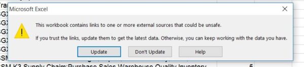 Sửa lỗi this workbook contains links to one or more external sources that could be unsafe ...